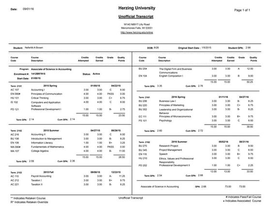 Academic Transcript | PDF