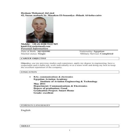 Ahmed maher cv | PDF