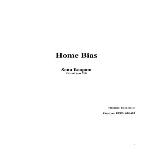 Home Bias. Final | PDF