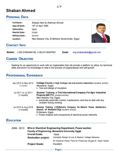 My Resume in English | PDF