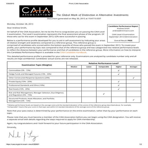 CAIA Level II | PDF
