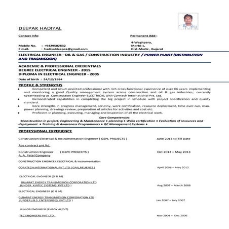 Deepak Resume | DOC