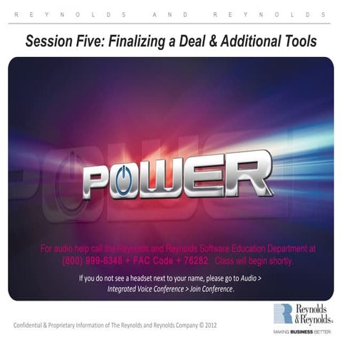 FIN105 (Finalizing a Deal & Additional Tools) | PPT