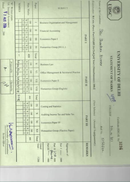 Xth Certificate | PDF