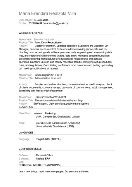 CV FORM | PDF