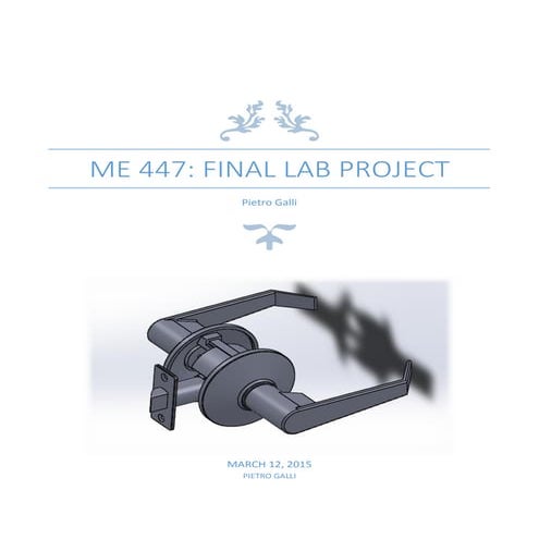 Design of a Handle Mechanism (Solidworks) | PDF