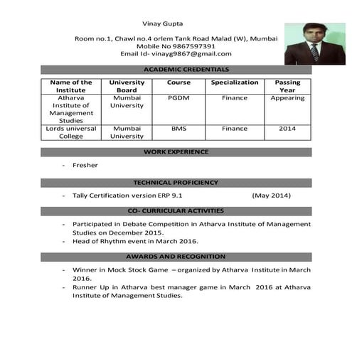 vinay gupta Resume | DOCX