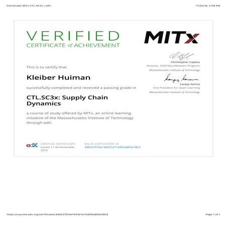 Certificado MITx CTL.SC3x | edX | PDF