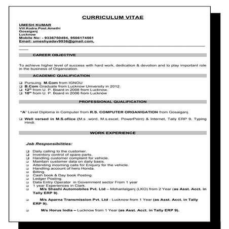 umesh_cv[1] (2) | PDF