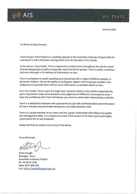 T Pollard Reference 01- Alex Mitchell | PDF