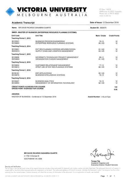 certificates and transcripts | PDF
