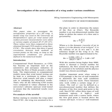 Openfoam Simulation Of Flow Over Ahmed Body Using Visual Cfd Software 