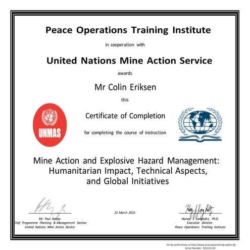 Mine-action-and-explosive-hazard-management-certificate | PPT