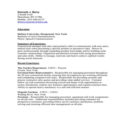 Resume Carrie | DOCX