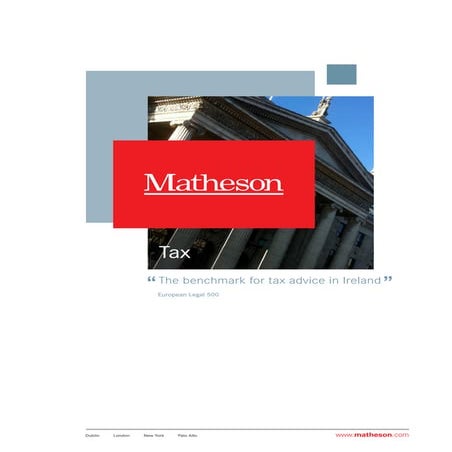 Matheson Tax-Brochure | PDF | Legal Services Industry | Industries
