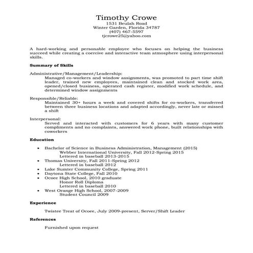 tj resume | PDF