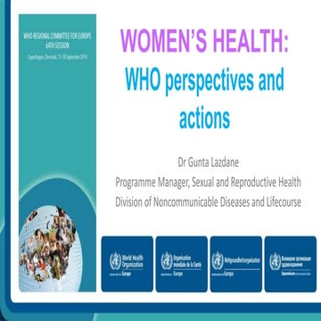 Women’s health: WHO perspectives and actions | PPT