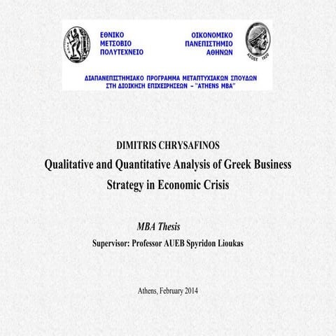 MBA THESIS presentation-CHRYSAFINOSen | PDF