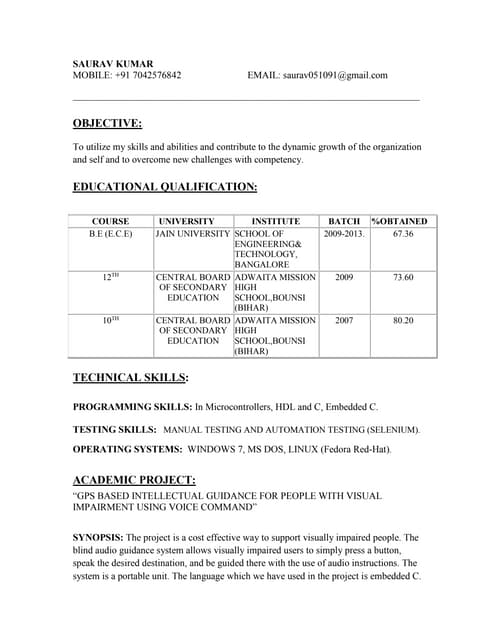 RESUMECV_Mukul_Yadav | PDF