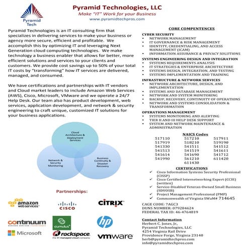 Pyramid Technologies Capability Statement & Technical | PDF