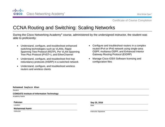 CCNA R&S Scaling networks | PPT