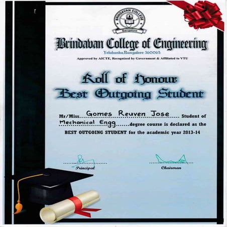 Best Student Certificate | PDF