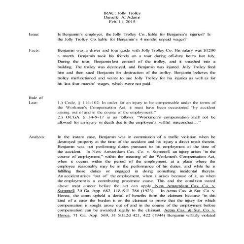 IRAC WRITING SAMPLE | DOCX