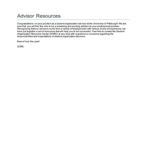 Advisor Resources | DOCX