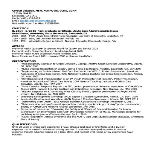 Crystal Logsdon CV | DOCX
