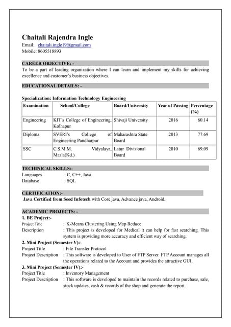 Resume ashwani prasad | PDF | Operating Systems | Computer Software and Applications