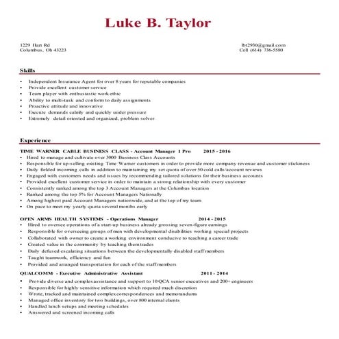 Luke Taylor's Resume 2016 Word | DOCX