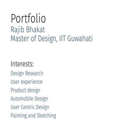 Portfolio Rajib | PDF