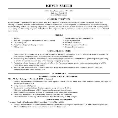 Kevin Smith Resume 3 | DOCX