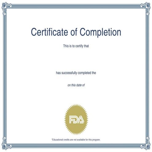 FDA certificate | PDF