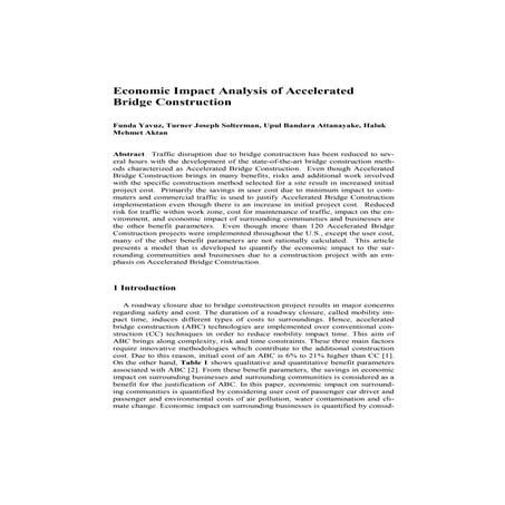 Economic Impact Analysis | PDF