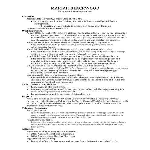 Current Resume | PDF