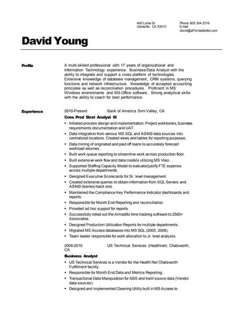 Tristans Resume | DOC | IT and Internet Support | Internet