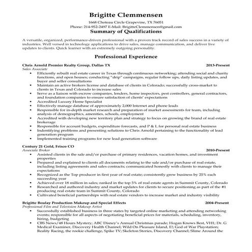 Brigitte Clemmensen Resume | DOC