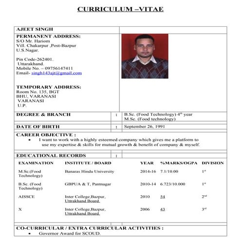 ajeet CV | DOC