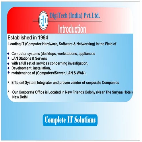 Digitech Profile | PPT