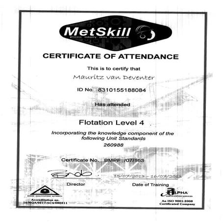 Metskill - Flotation Level 4 | PDF