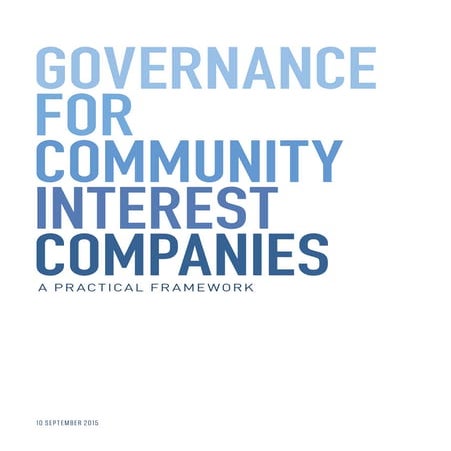Governance for Community Interest Companies | PDF