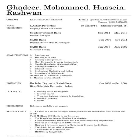 GHADEER _CV (4) | PDF
