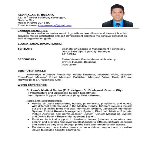 KevinRosana_resume2015 | PDF