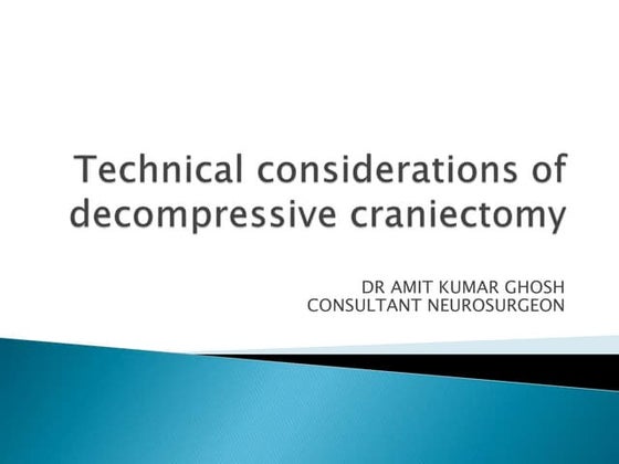 FTP Decompressive Craniotomy: How I do it? | PPTX