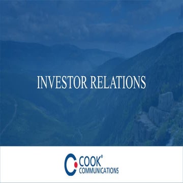 Investor Relations_Cook-Comm | PPT