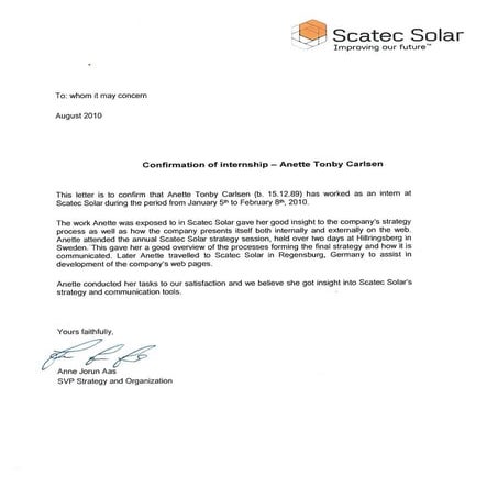 Scatec Solar Internship-2 | PDF