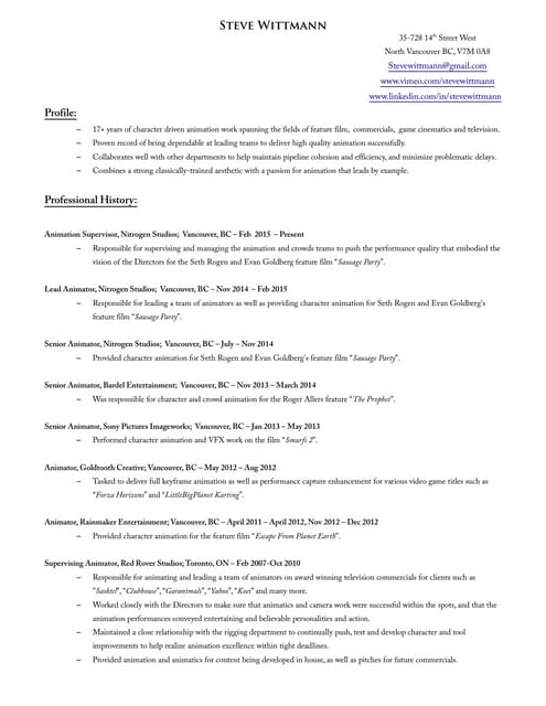 RESUME - Ron Migliore (2015) | DOC | Video Production | Content Production