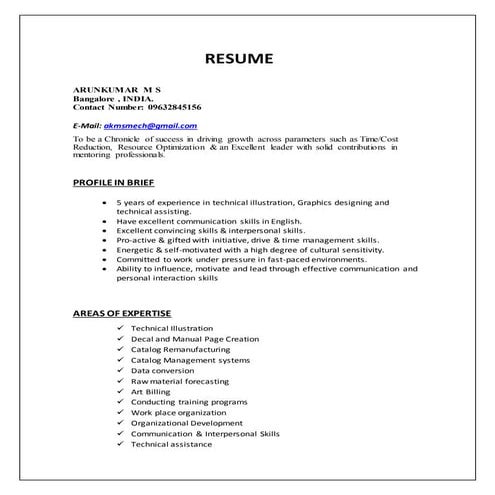 Resume_ Arunkumar | DOCX