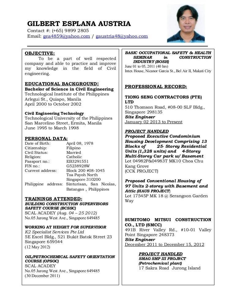 Gilbert Austria- resume